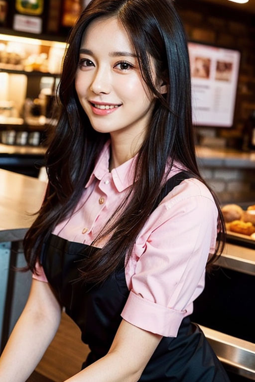 カフェで働くお姉さん、おっぱい見せてもらえませんか？vol.4 - AIガールズコレクション - AIセクシー画像・AIエロ画像